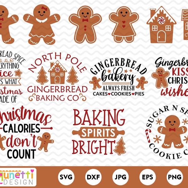 Gingerbread Svg - Etsy