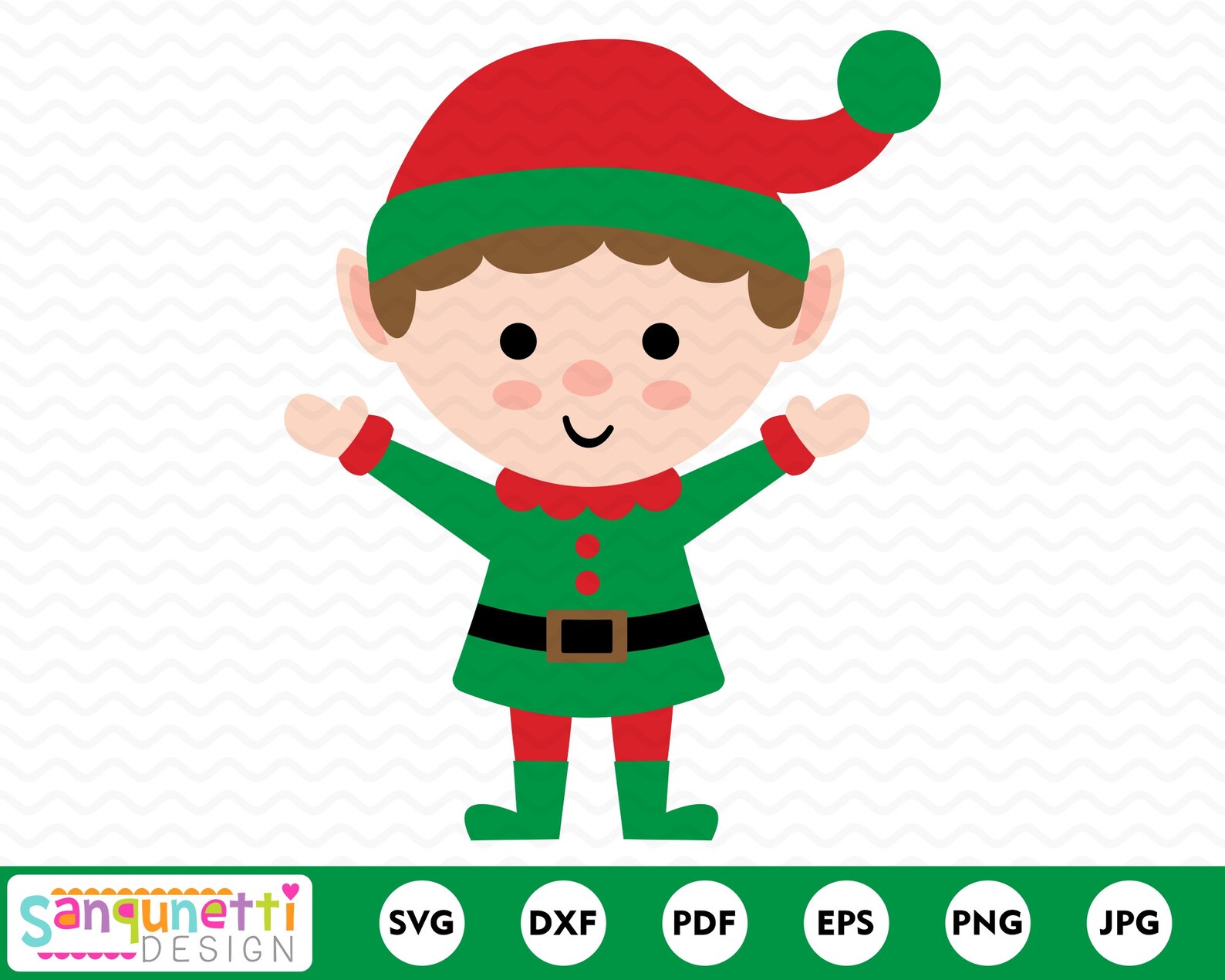 Cute Little Elf SVG Christmas Cutting File Holiday Character | Etsy