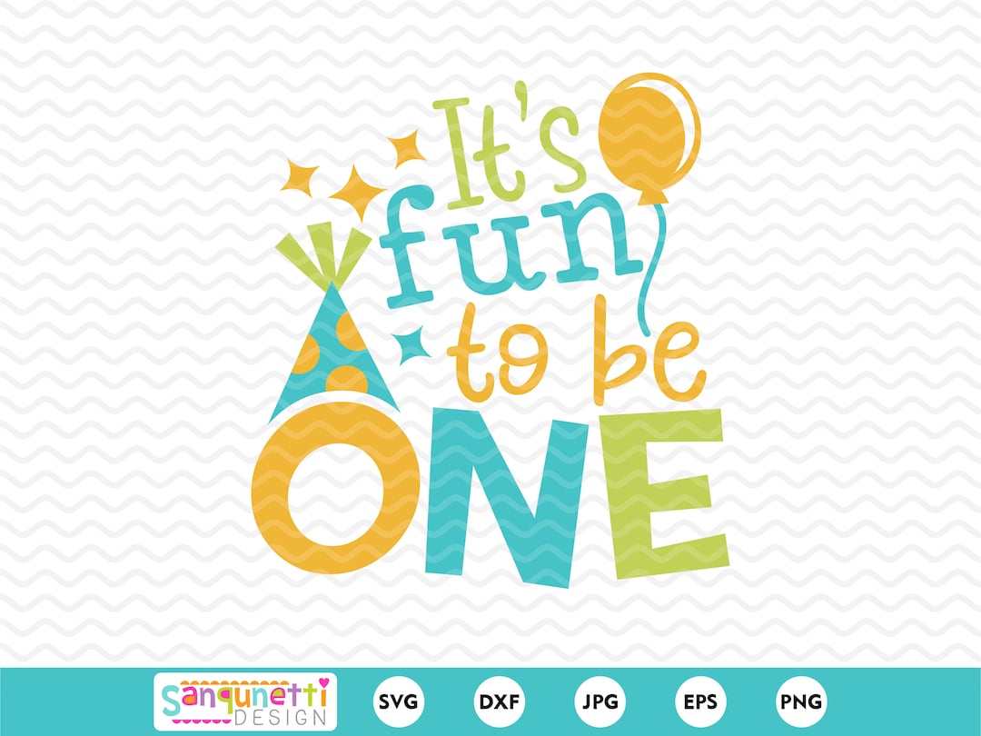 It's Fun to Be One SVG: First Birthday Cut File - Etsy