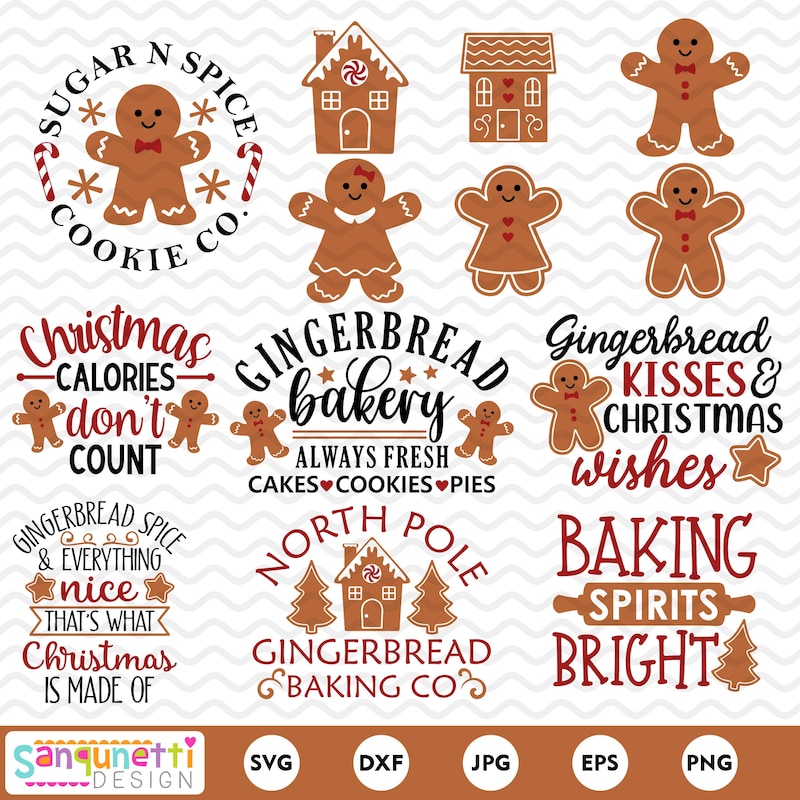 Gingerbread Svg - Etsy