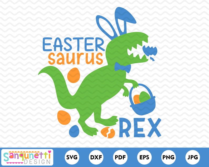 Easter Dino SVG Dinosaur With Bunny Ears Easter Saurus Rex - Etsy