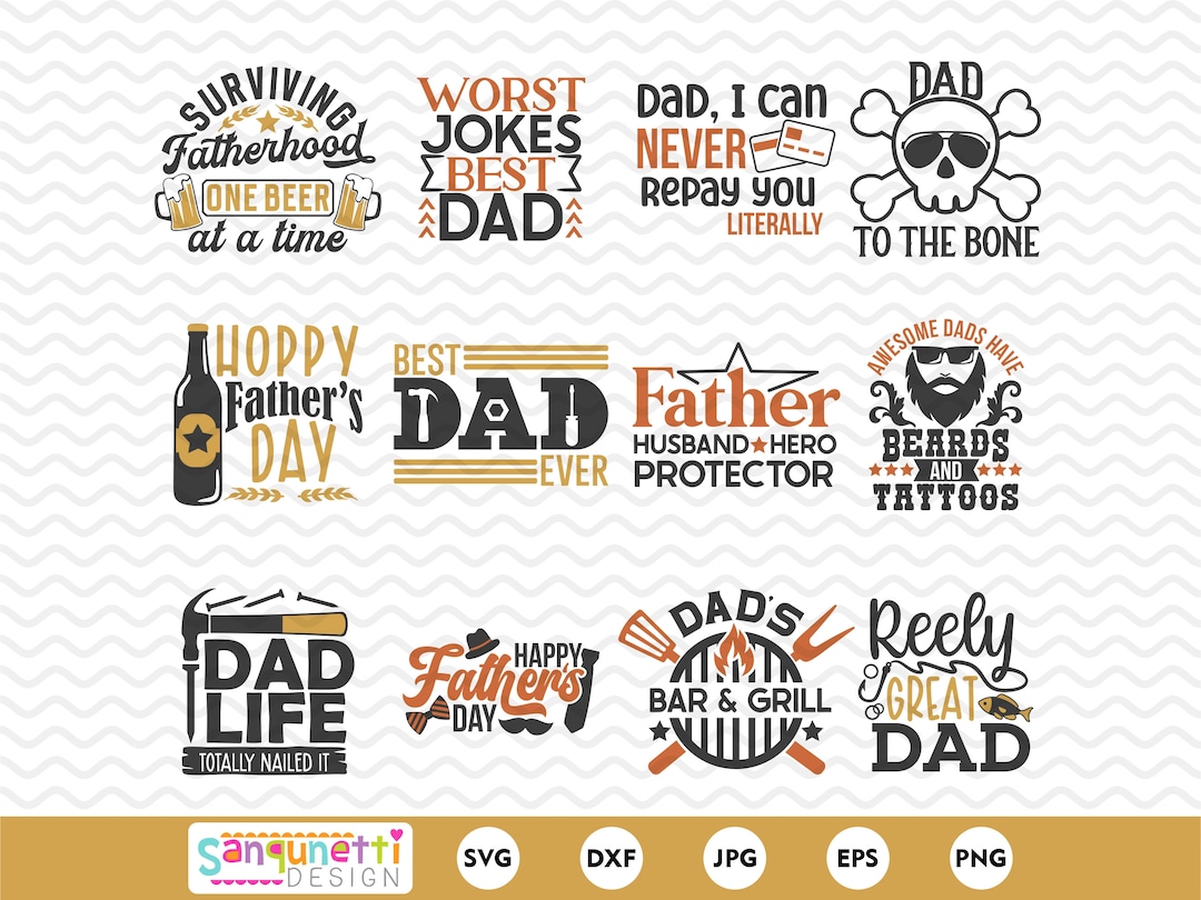 Father's Day SVG Bundle | Dad Bundle| Father's Day Clipart - Etsy