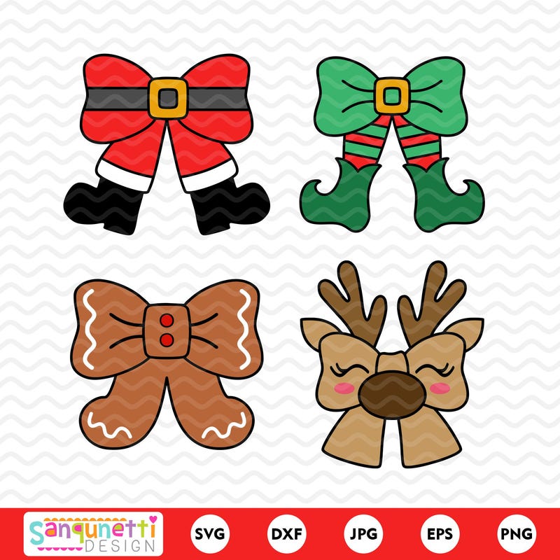 Santa Hair Bow - Etsy
