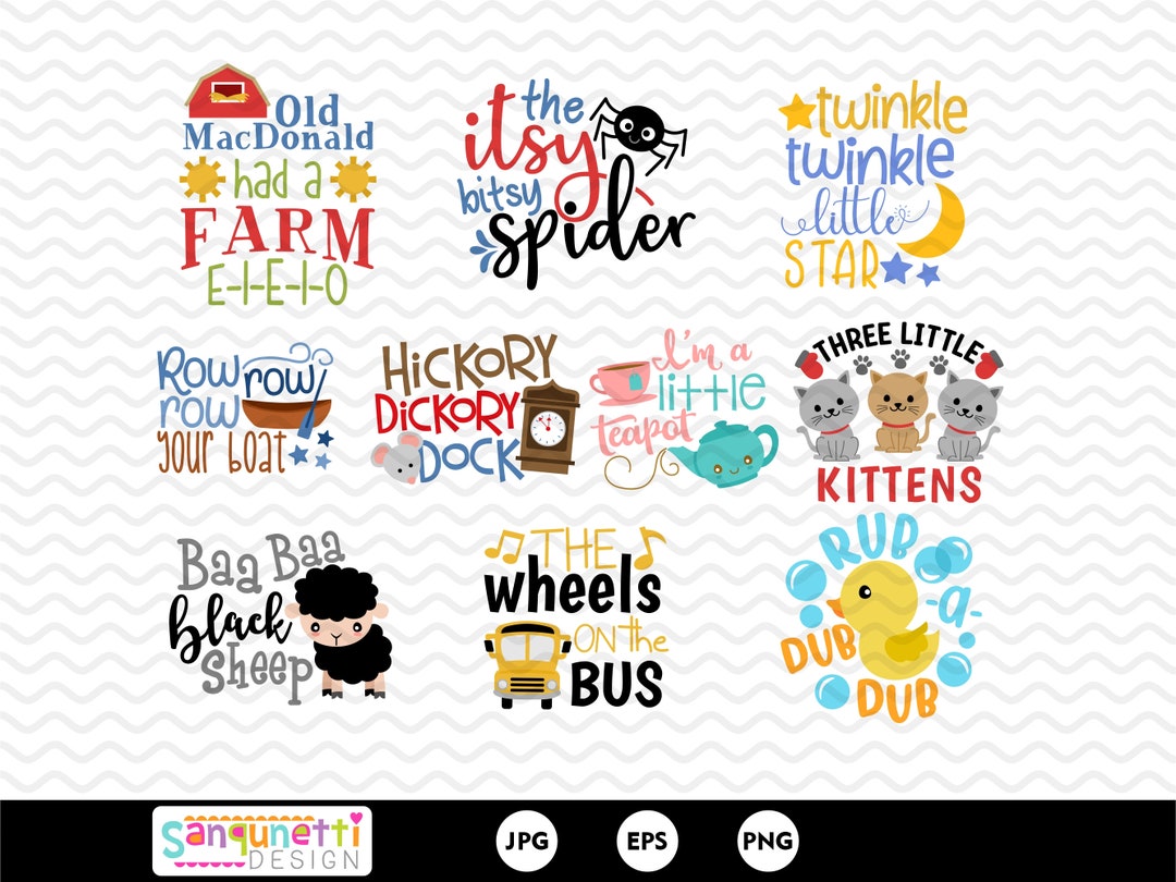 Nursery Rhyme Clipart, Storybook and Fairytale Digital Art - Etsy