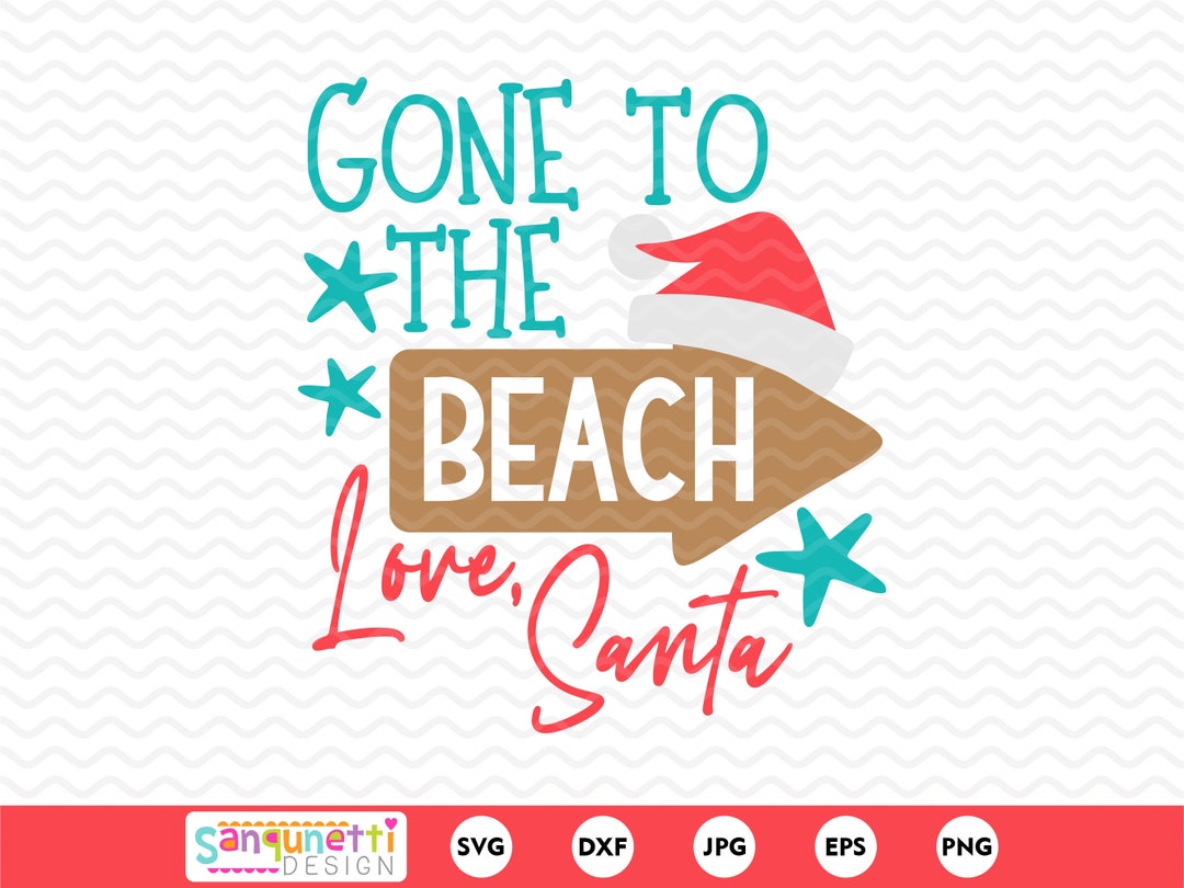 Tropical Christmas SVG: Beach Santa, Summer Xmas (digital Download) - Etsy