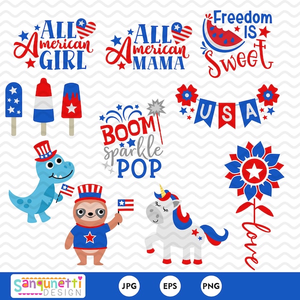 4th of July Clip Art - Etsy