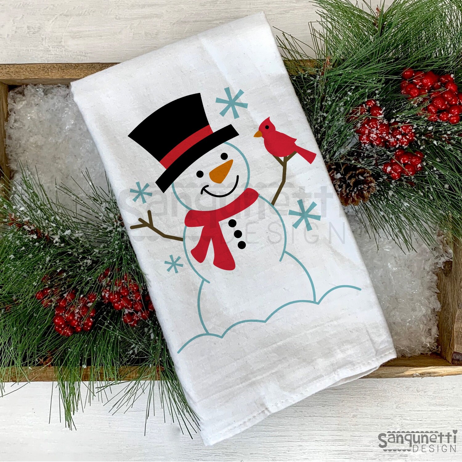 Snowman With Cardinal Svg Christmas Svg Winter Cut File | Etsy