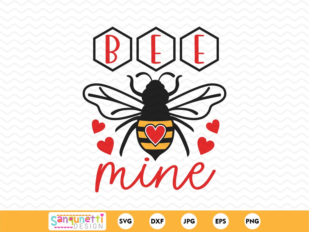 Bee Mine Valentine SVG, Cricut and Silhouette, Instant Download - Etsy