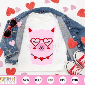 Valentine Llama SVG, Valentine's Day Cut File, Llama Clipart, Png Jpg ...