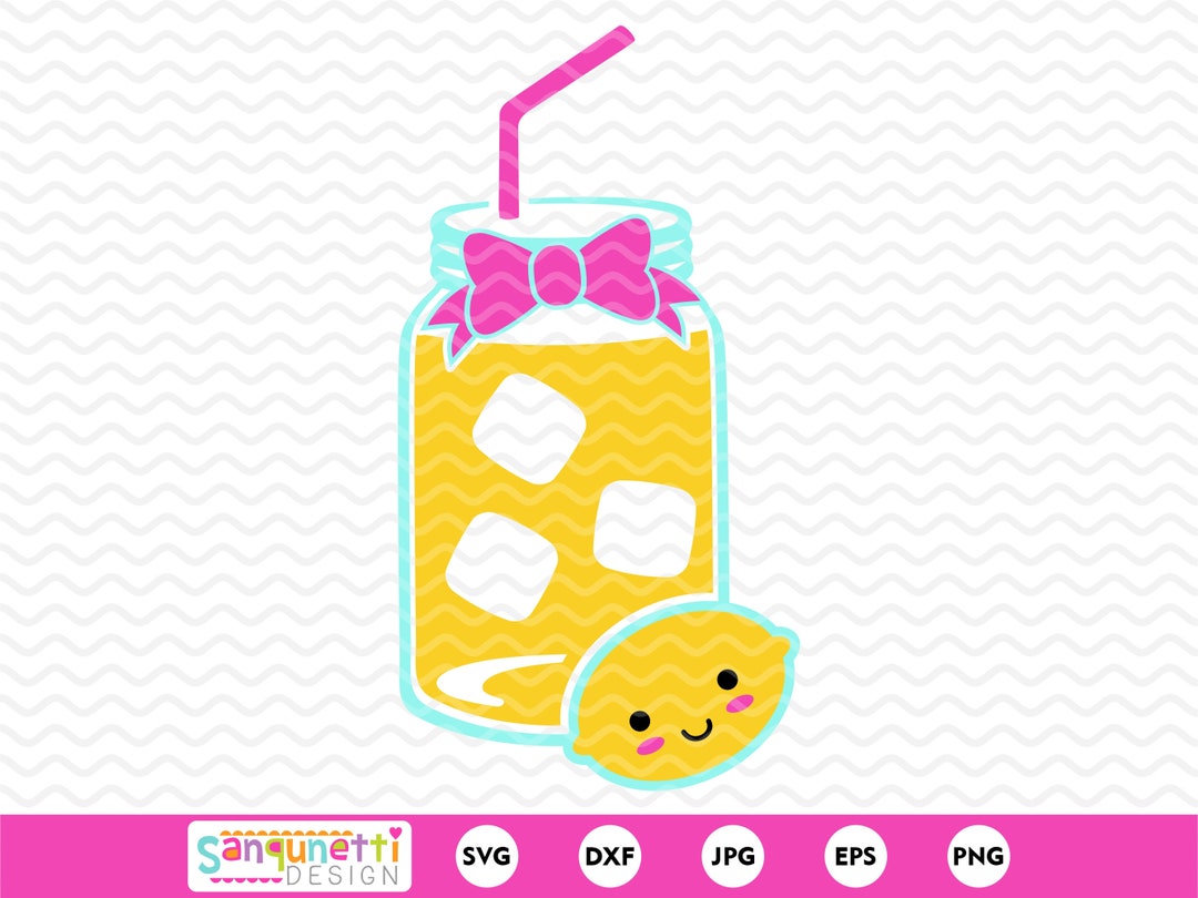 Lemonade SVG, Summer Drink Cut File, Digital Lemon Cricut and Silhoutte ...