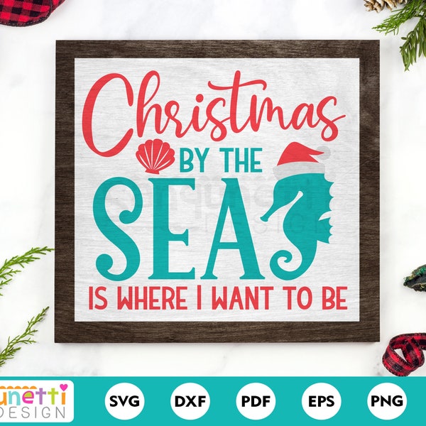 Beach Christmas Svg - Etsy