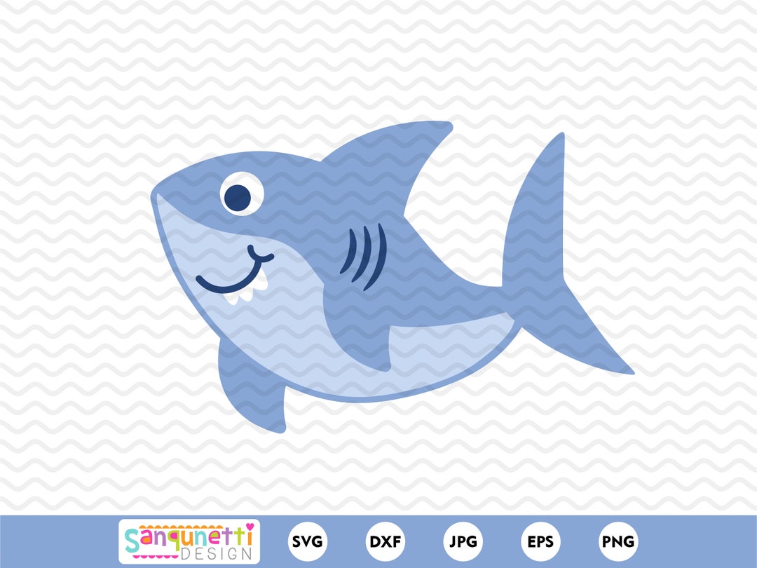 Adorable Shark SVG and Clipart - Instant Download - Etsy