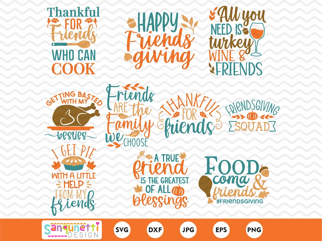 Celebrate Friendsgiving With Our Festive SVG and Clipart Bundle - Etsy