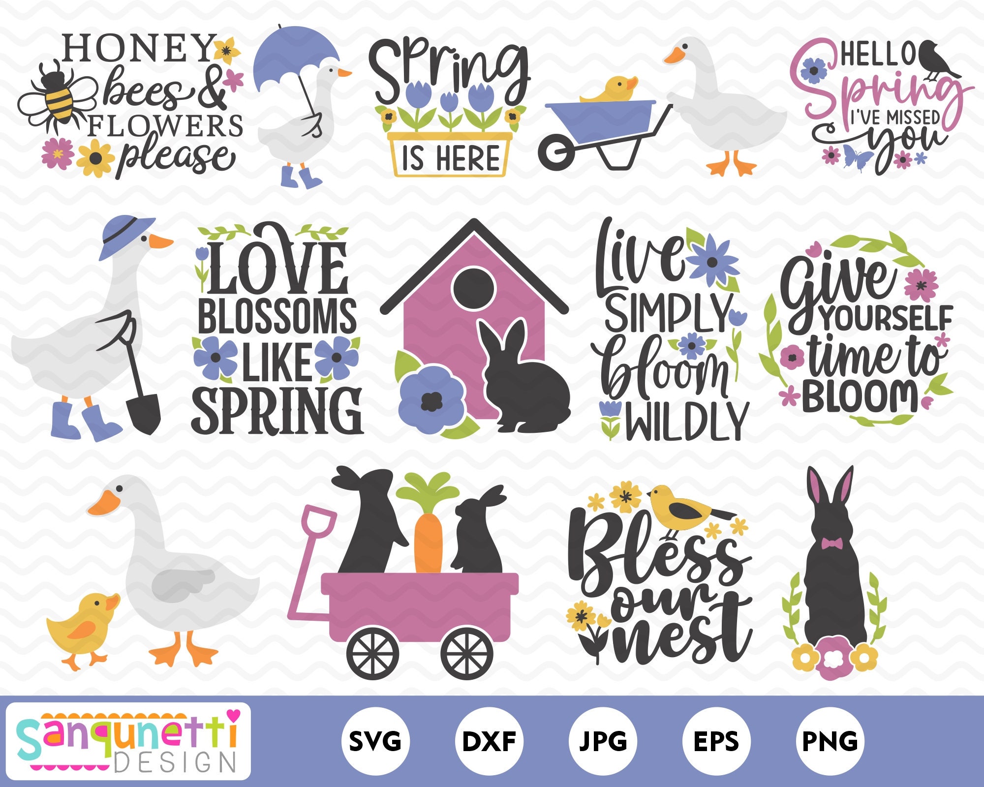 Spring SVG Bundle Spring Home SVG Spring Clipart Spring - Etsy