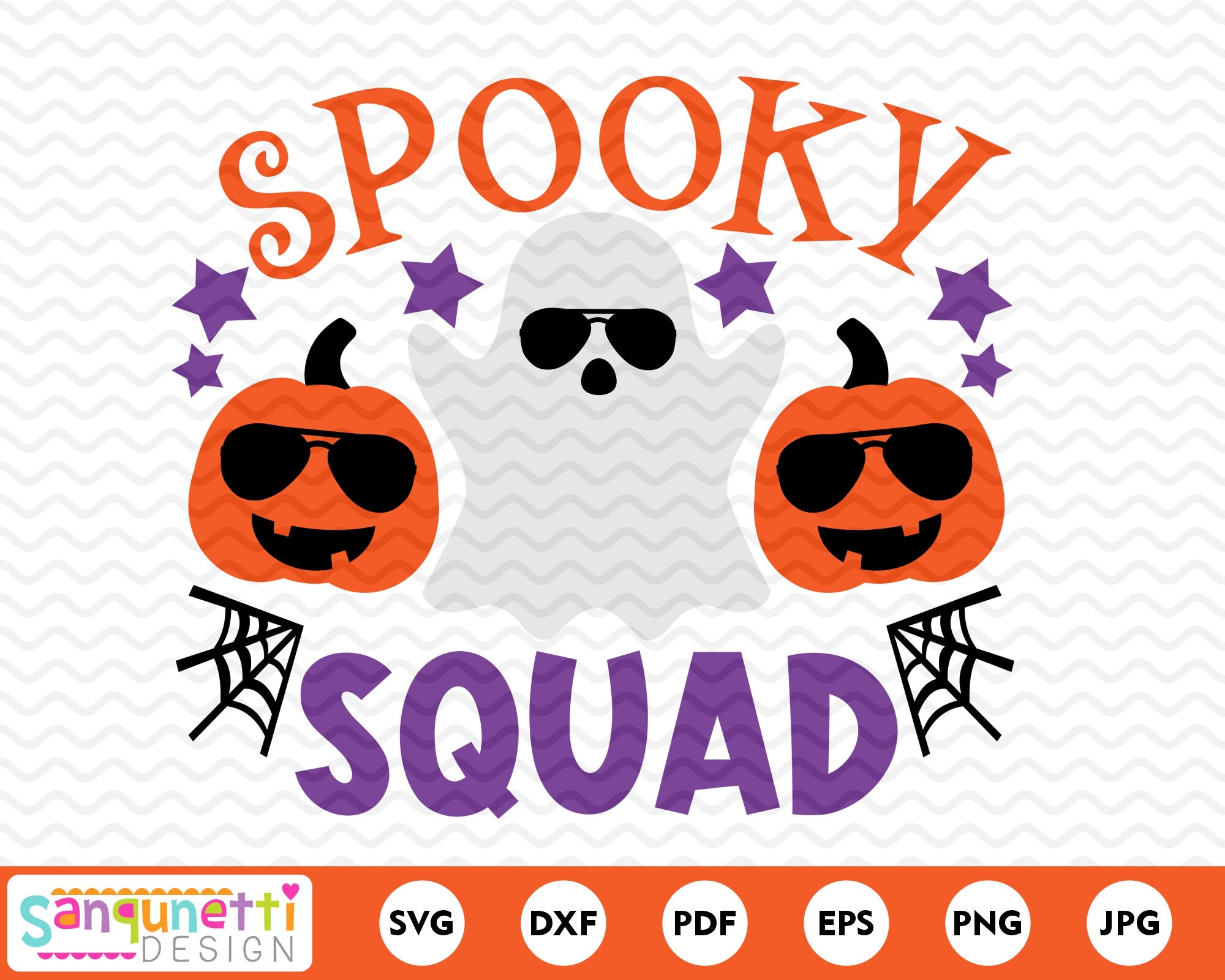 Spooky Squad ghost and pumpkin SVG Halloween SVG png jpg dxf | Etsy