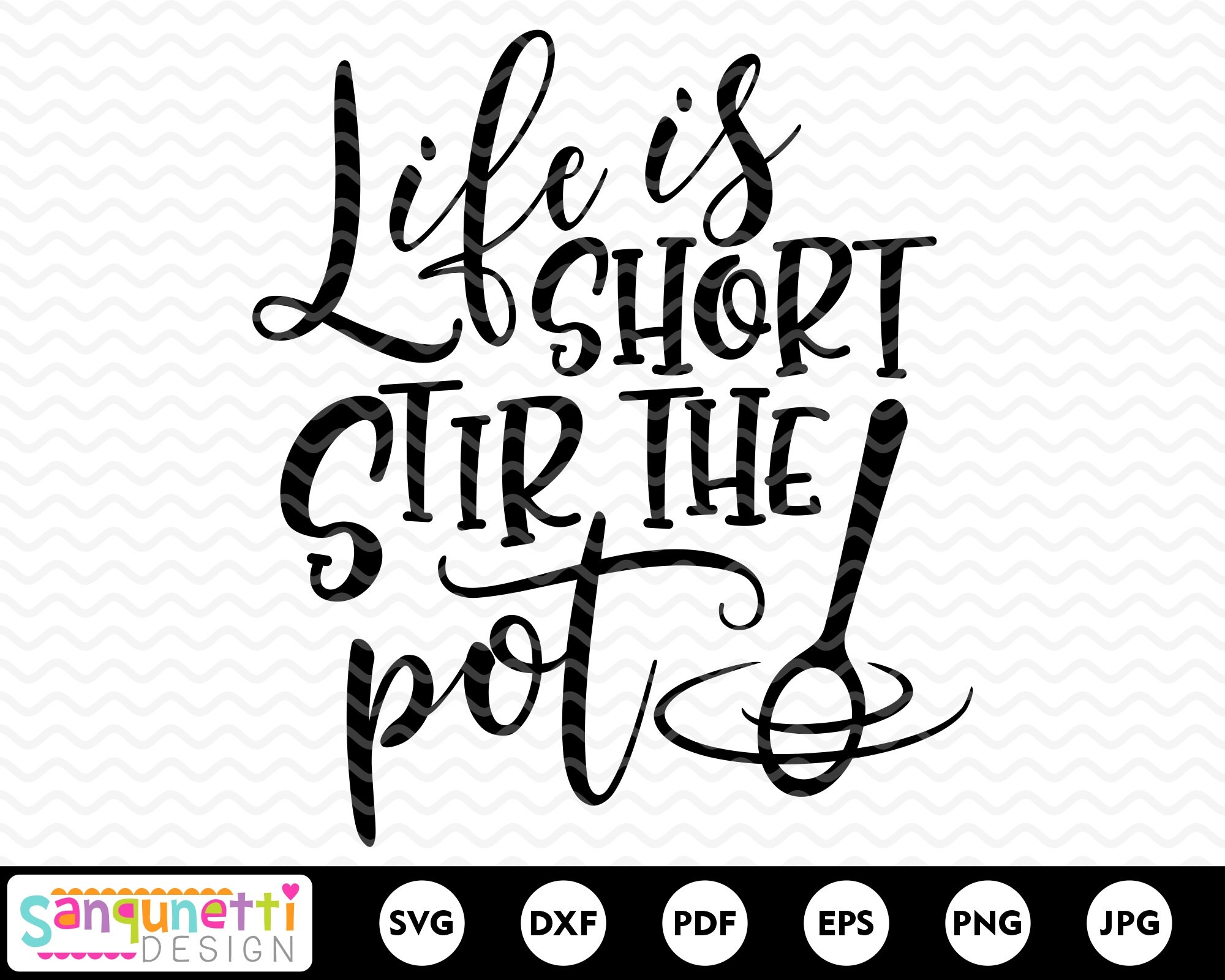 Life is Short Stir the Pot Svg Funny and Punny Svg Kitchen - Etsy