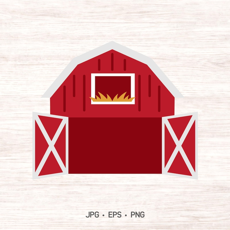 Cartoon Barn Clip Art - Etsy