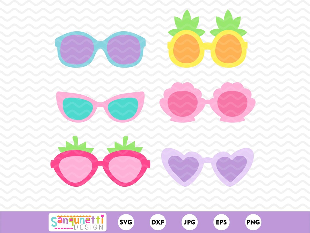 Cute Girls Sunglasses SVG PNG | Summer Girl Clipart | Shades Clipart - Etsy