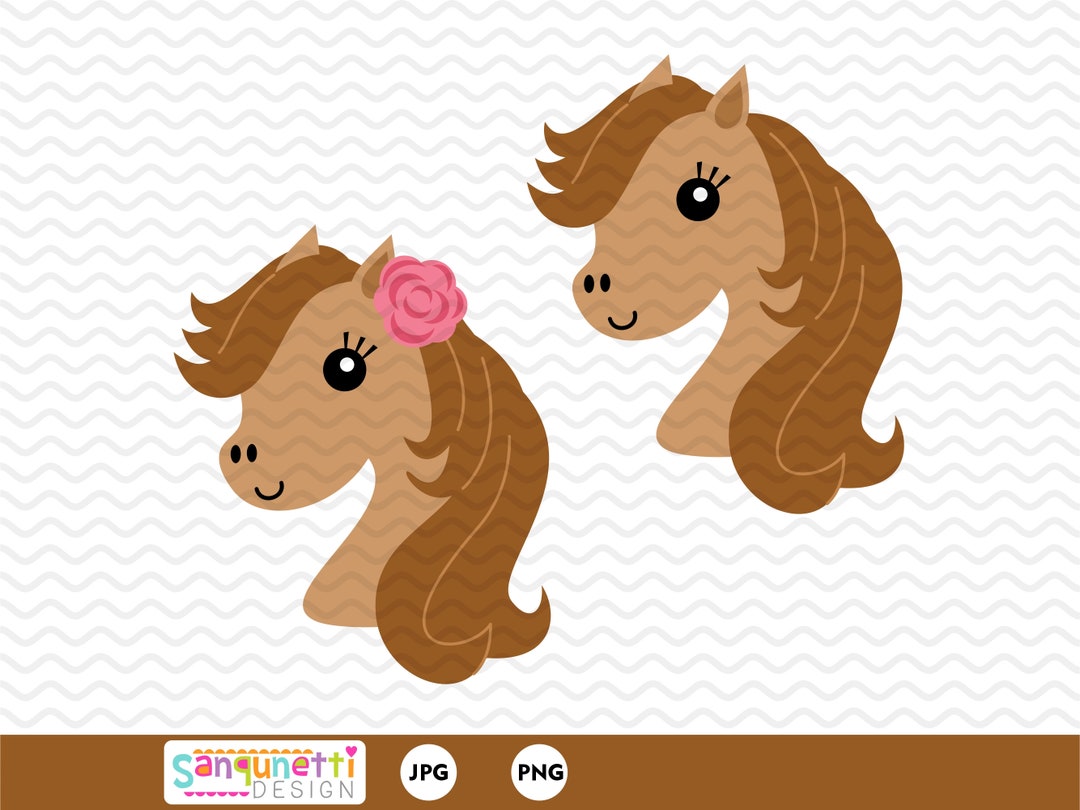 Horse Clipart, Horse Head Digital Art Instant Download - Etsy