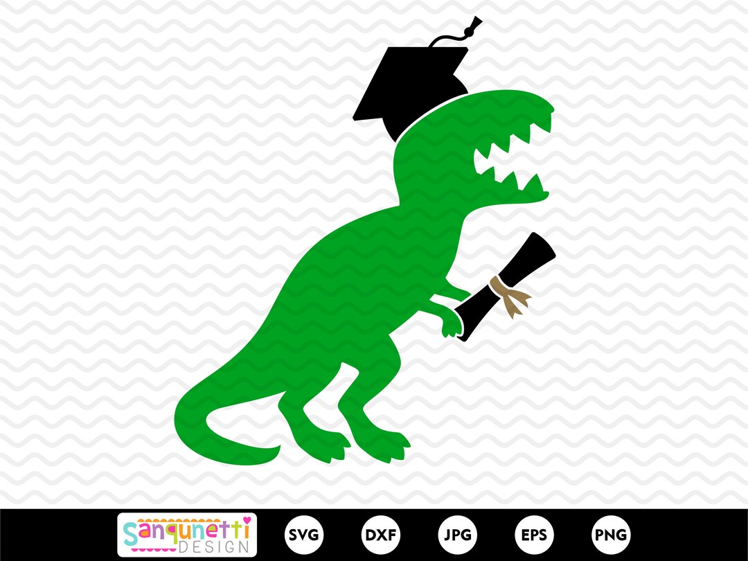 Dinosaur Graduate SVG, T-rex Graduation - Etsy