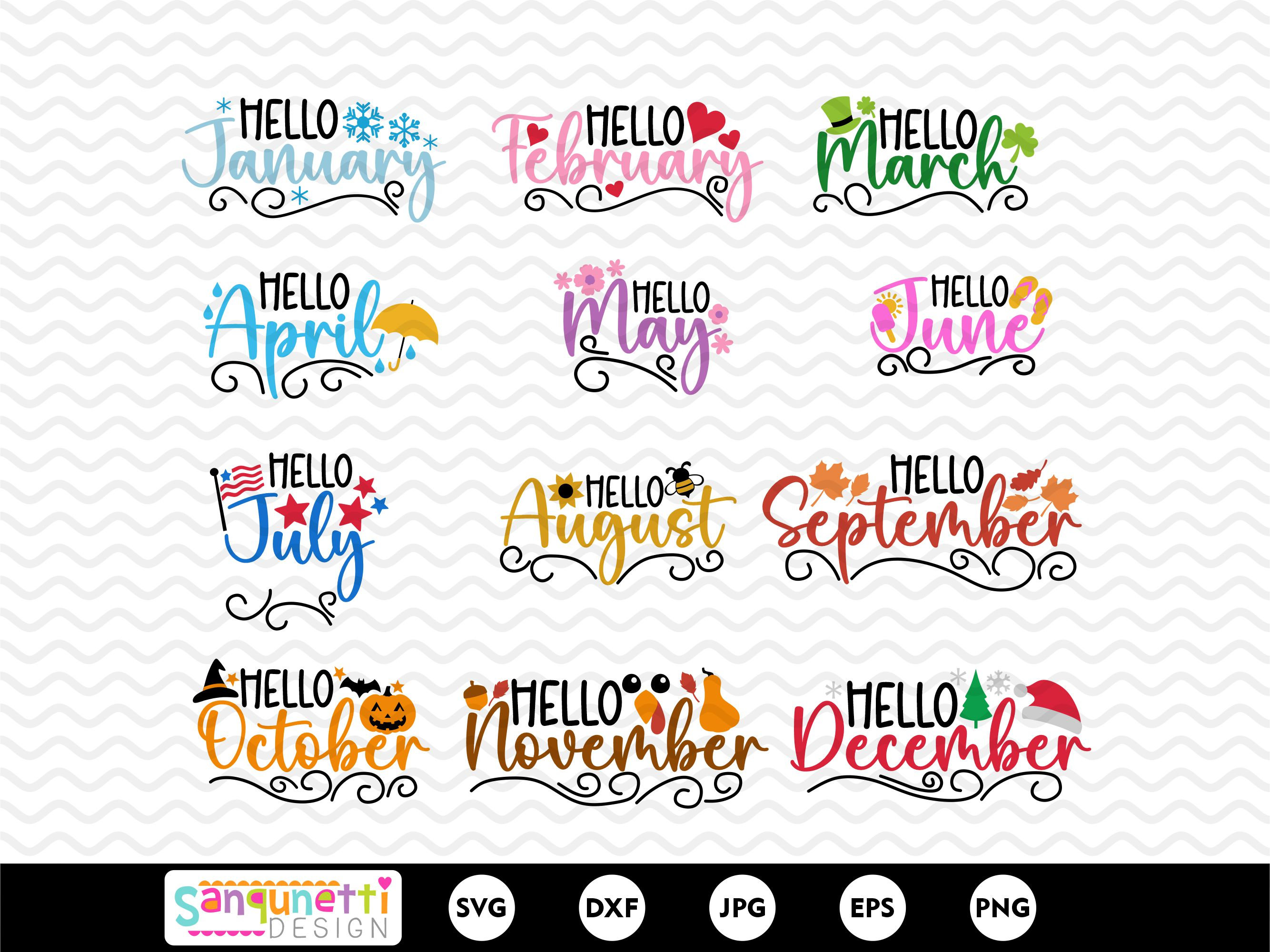 Months Of The Year Clip Art