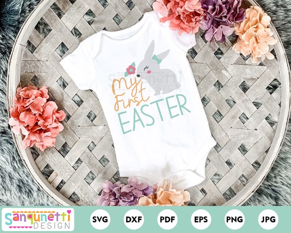 My First Easter Baby Girl SVG Bunny Rabbit Cut File Baby | Etsy