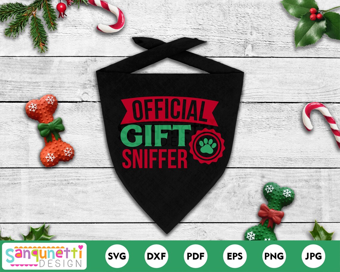 Official Gift Sniffer Dog SVG Pet Christmas Digital Art for - Etsy