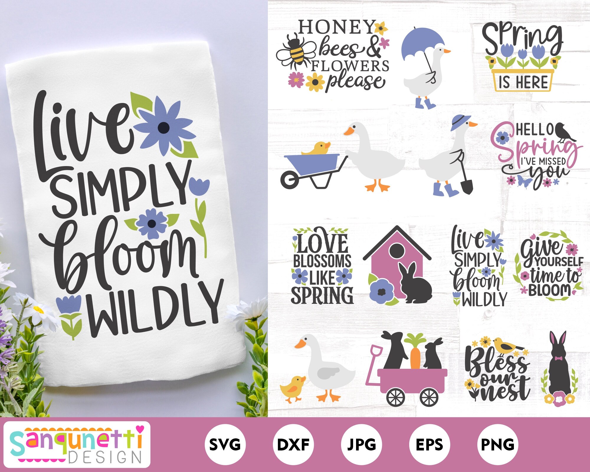 Spring SVG Bundle Spring Home SVG Spring Clipart Spring - Etsy