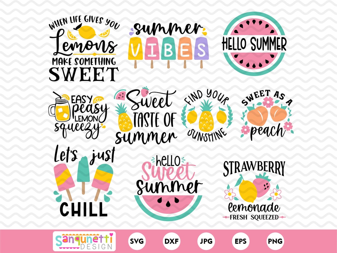 Delicious Summer Sweet Treats SVG and Clipart Bundle - Instant Download ...