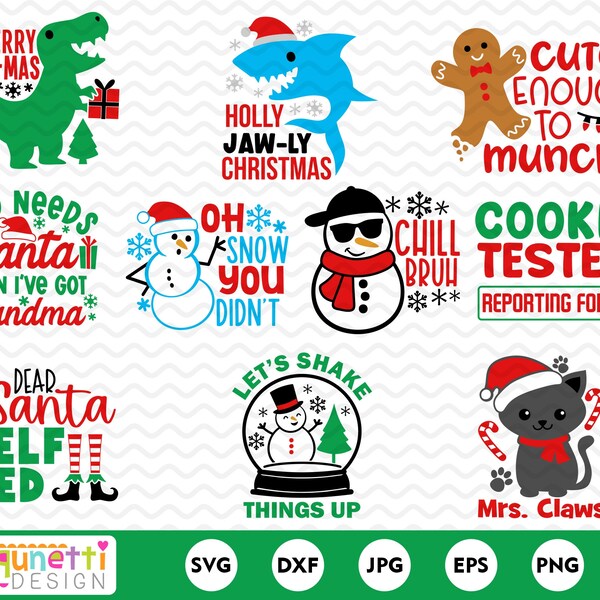 Kids Christmas Svg - Etsy