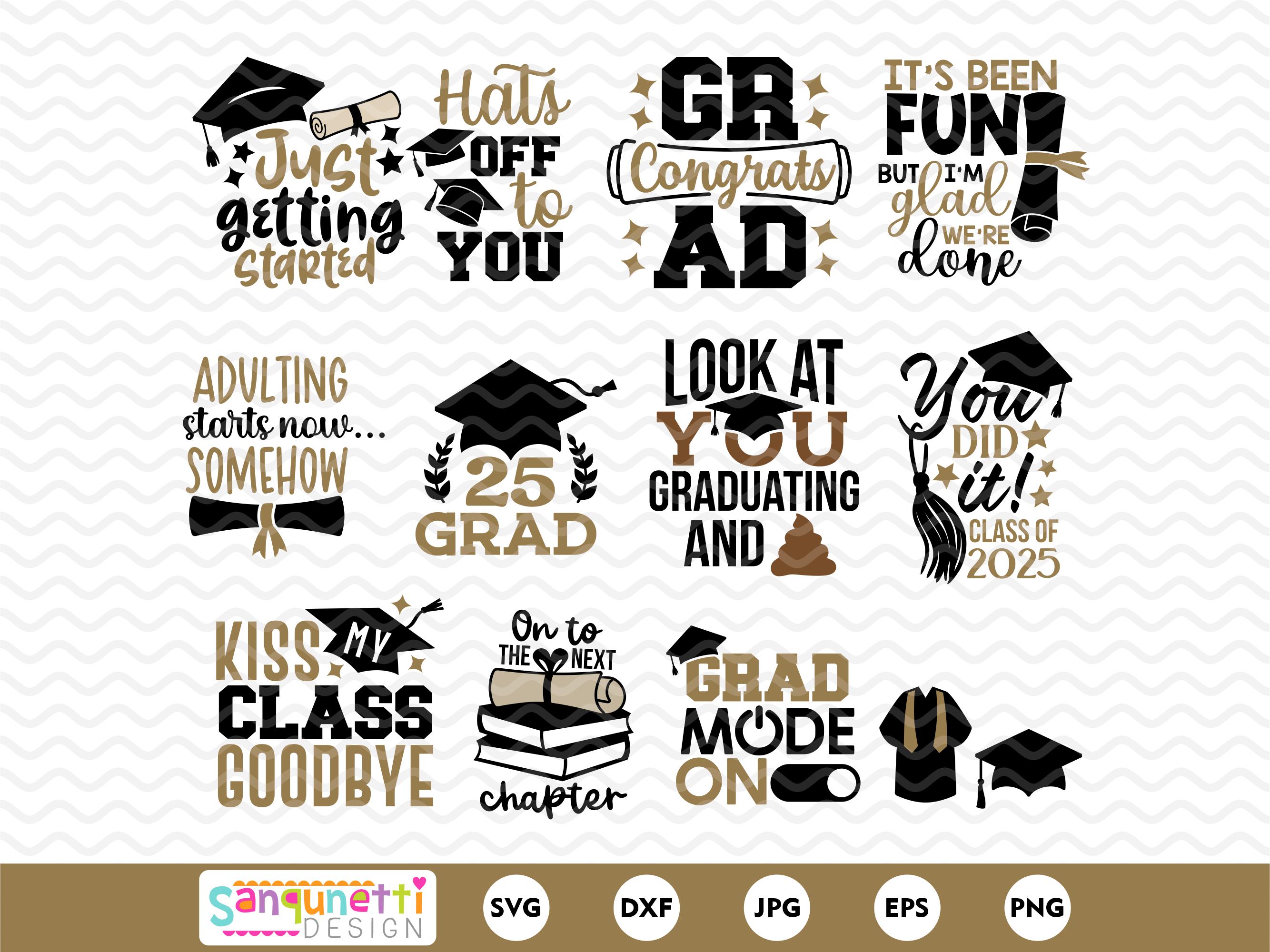 Digital Designs for the High School Graduate - SVG Bundle - Etsy