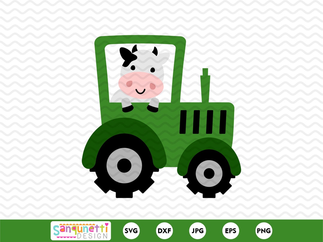 Tractor Svg, Cow Farm Digital Art, Cutting Files for Silhouette and ...