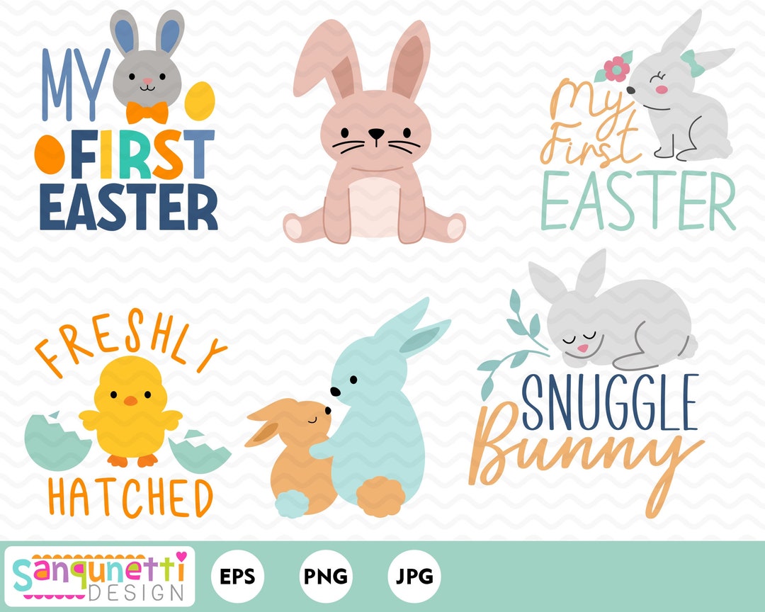 Baby Easter Clipart, Baby Bunny and Chick Clip Art, Nursery Clip Art ...