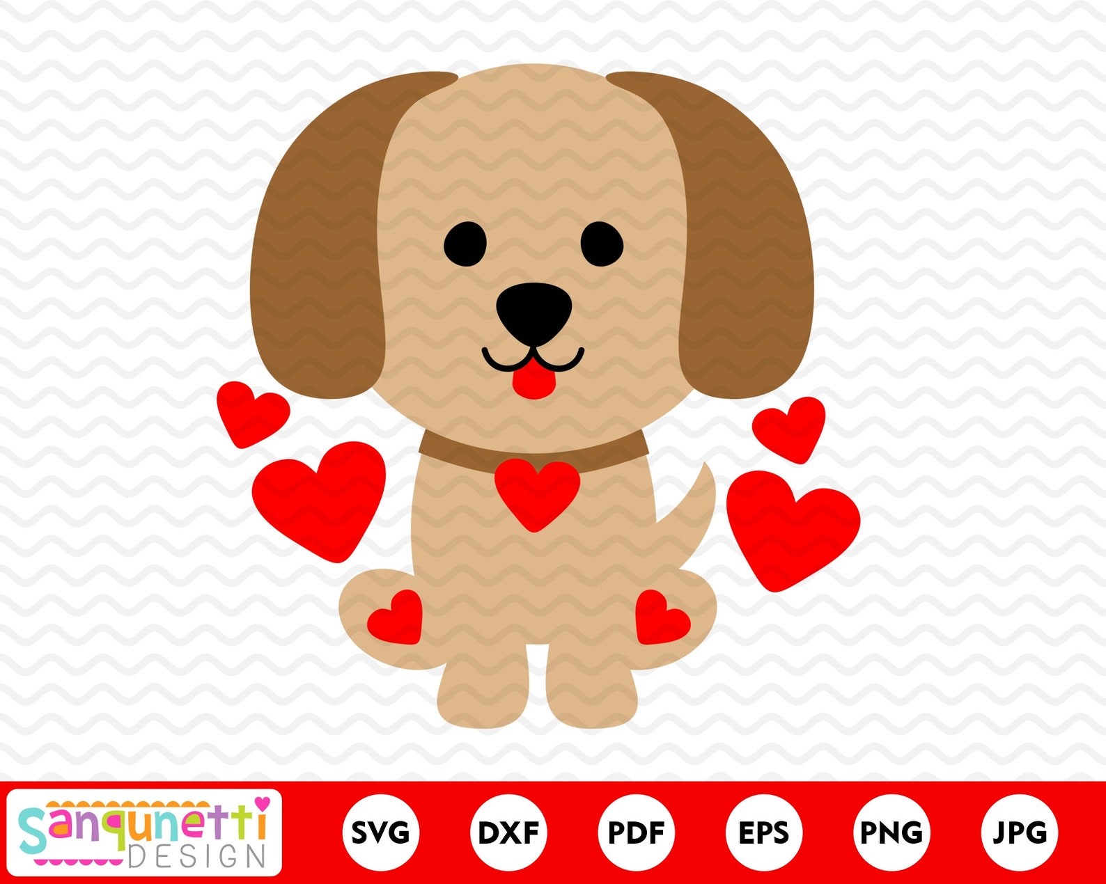 Puppy Love Valentine SVG Dog Clipart Love SVG | Etsy