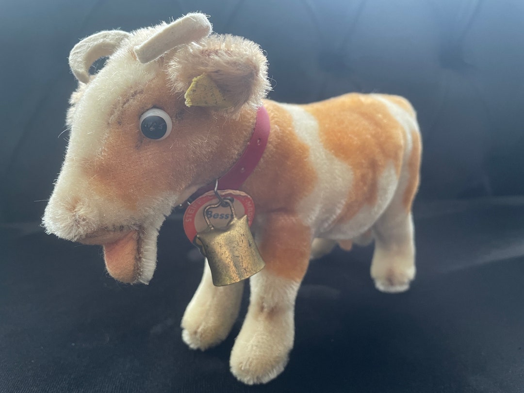 Steiff Vintage "bessie" the Cow With Button and Yellow Tag - Etsy Canada