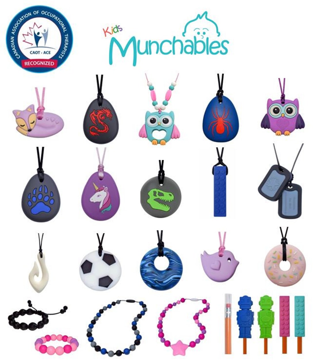 Munchables Dinosaur Sensory Chew Necklace for Boys | Etsy