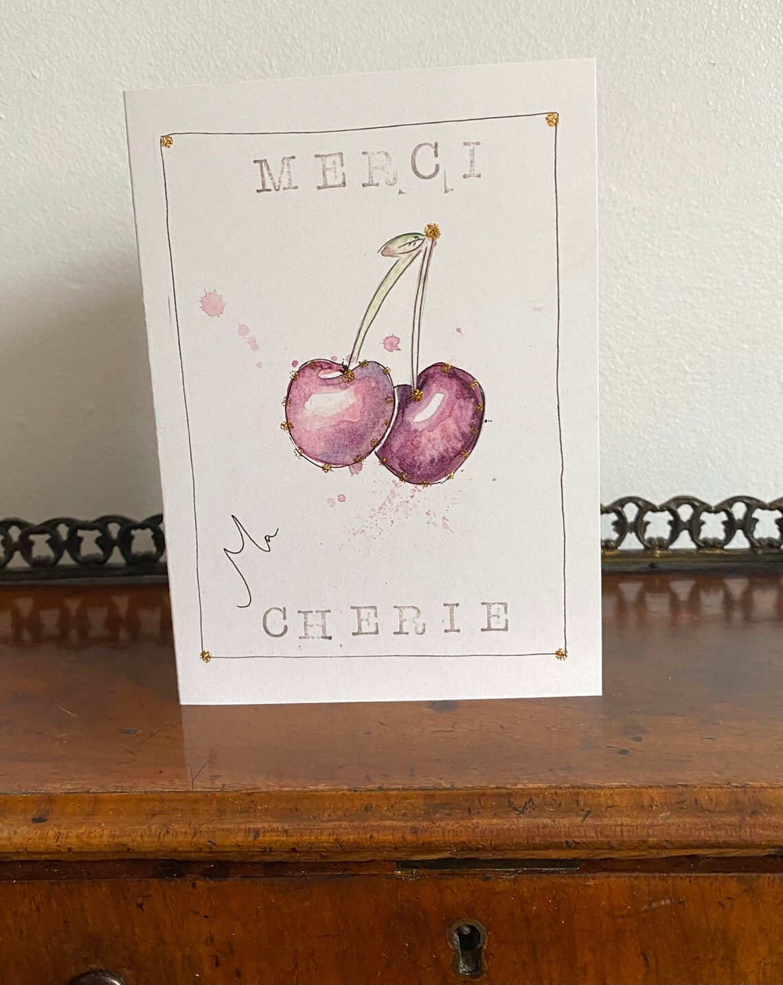 Merci Ma Cherie Thank You Card With Pun - Etsy
