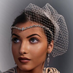 Gold Crystal Forehead Band, With Swarovski Crystals, V Shape, Bridal ...