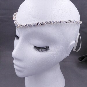 Gold Crystal Forehead Band, With Swarovski Crystals, V Shape, Bridal ...