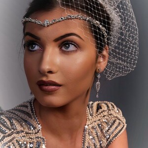 Gold Crystal Forehead Band, With Swarovski Crystals, V Shape, Bridal ...