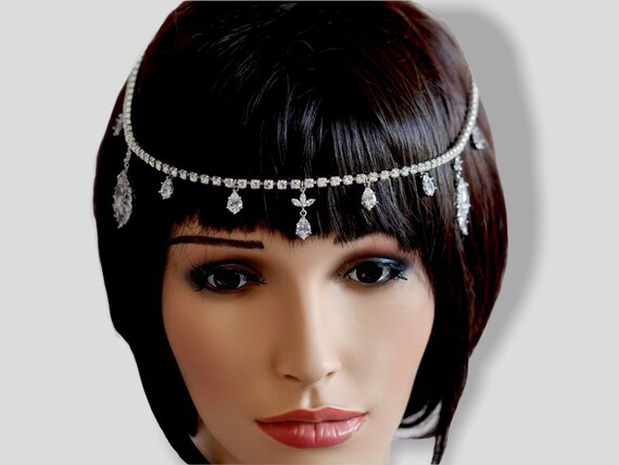 Crystal Forehead Piece Cubic Zirconia With Optional Matching - Etsy