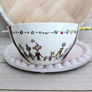 Dr Seuss Grinch Who-ville Chopstick Bowl , 20 Oz Ceramic Noodle Bowl ...
