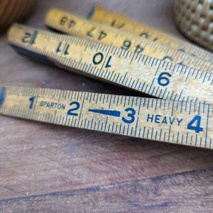 Vintage Sparton Wood Folding Ruler , Carpenters Wood Heavy Duty ...