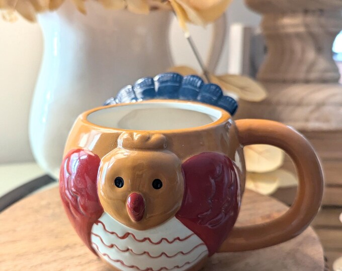 Thanksgiving Turkey Mug Cup by Holiday Home , Fall Ceramic Turkey Mug ...