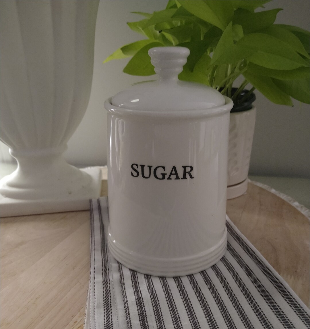 THL Sugar Canister Farmhouse Sugar Storage Ceramic Sugar - Etsy