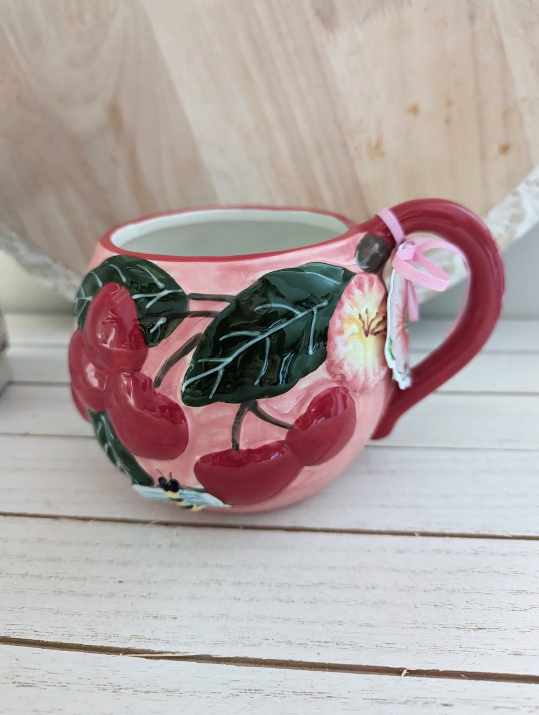 Cherry Mug by Blue Sky Clayworks , Cherry Tree Tea Cup , Cherries ...