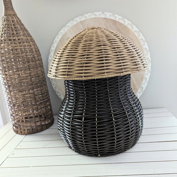 Rattan Mushroom Storage - Etsy