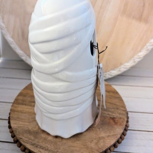 Light up Ghost Mummy Figurine: Ceramic Halloween Table Decor - Etsy