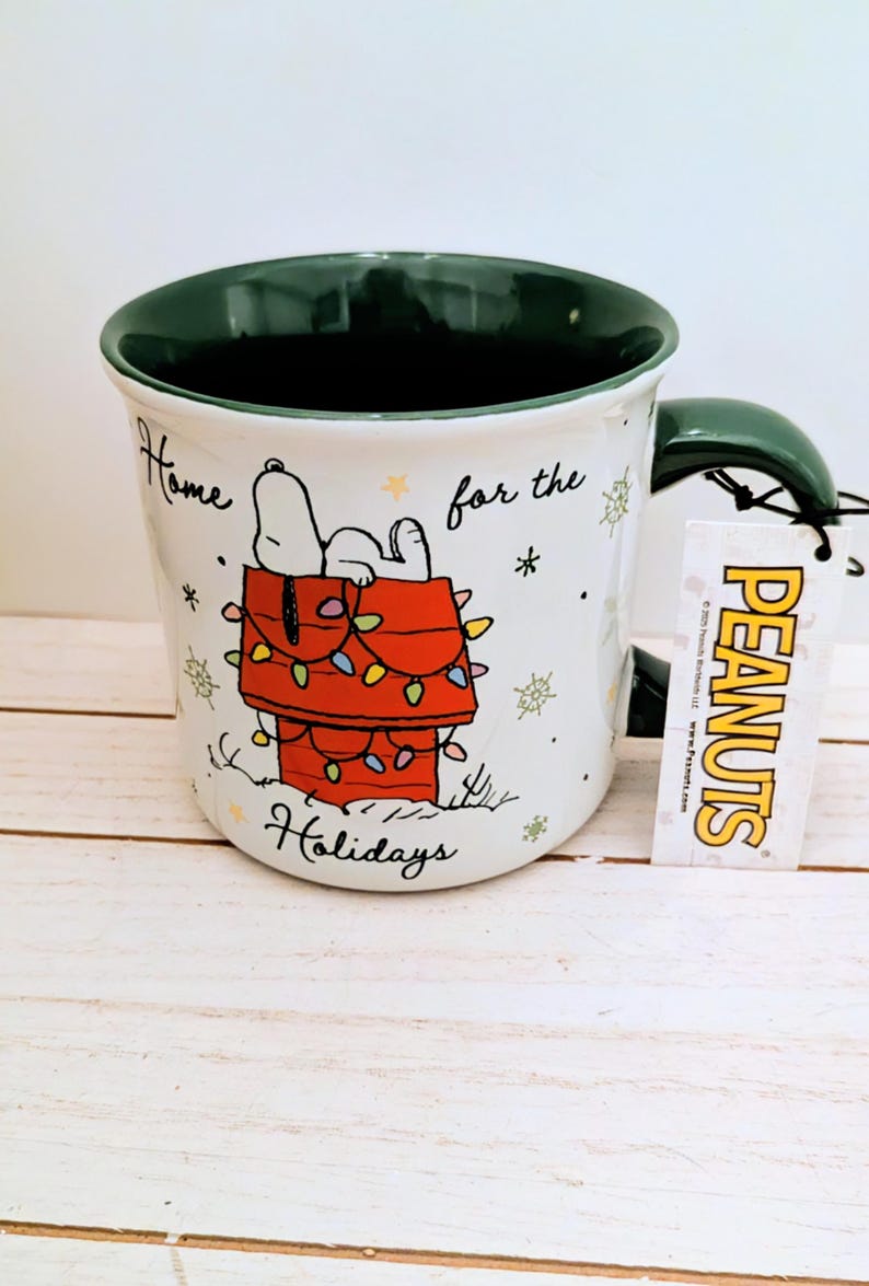 Peanuts Snoopy "home for the Holidays" Christmas Mug , 20 Oz Holiday ...