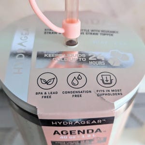 Hydrapeak Coquette Pattern Bow Topper Metal Tumbler Stainless Steel ...